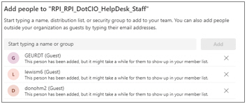 Microsoft Teams - Requesting a New Team, add Team members/adding ...