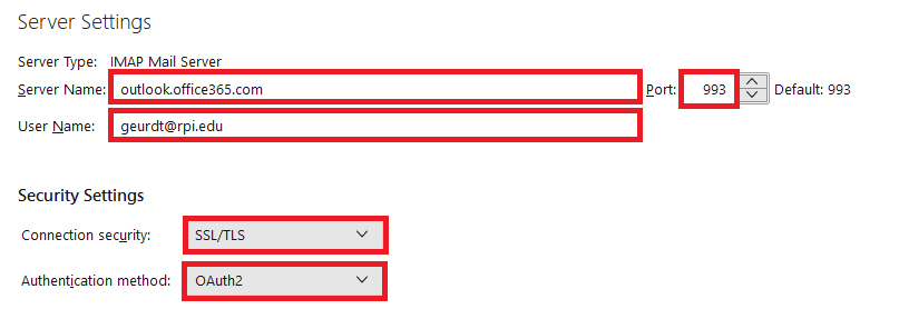 Thunderbird Configuration – DotCIO - IT Services and Support Center
