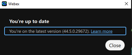 Troubleshooting: Check Webex desktop application for latest update ...