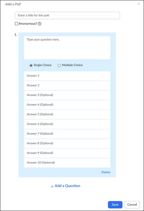 Zoom - Create Polls for a Meeting – DotCIO - IT Services and Support Center